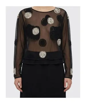BODE Round Neck Long-sleeved Cover-up