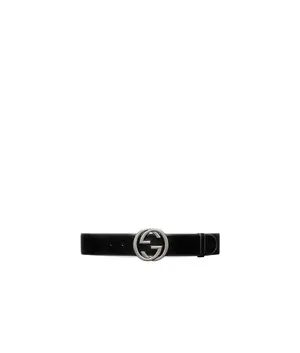 Gucci Interlocking G Buckle Belt - Black