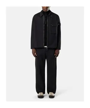 Stone Island Logo Patch Straight-leg Pants