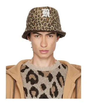 Men's Brown Cheetah Print Hats