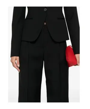 Alexander McQueen Pleat-detail Trousers - Black