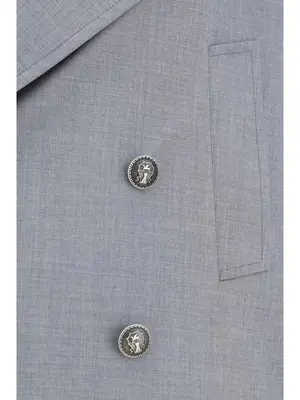 Brunello Cucinelli Double-breasted Coat - Gray