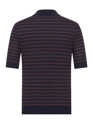 Celine Short-sleeved Polo Sweater In Fine Cotton
