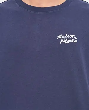 Maison Kitsuné Logo-embroidered Crewneck T-shirt