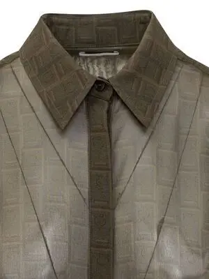 FERRAGAMO Monogrammed Semi-sheer Shirt
