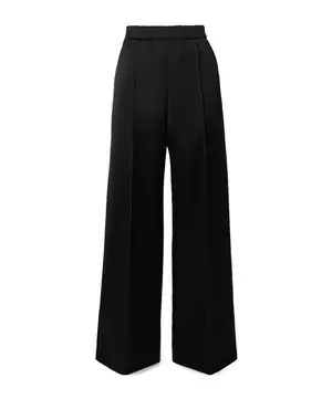 JIL SANDER Pleated Wide-leg Trousers - Black