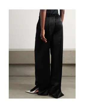 JIL SANDER Pleated Wide-leg Trousers - Black