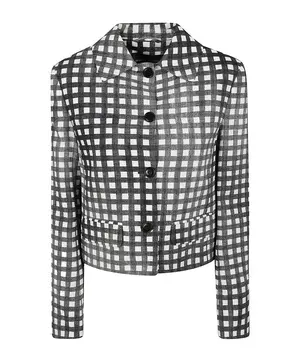 Ermanno Scervino Checked Cropped Jacket