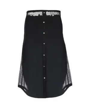 DIESEL® Button Detailed Midi Skirt