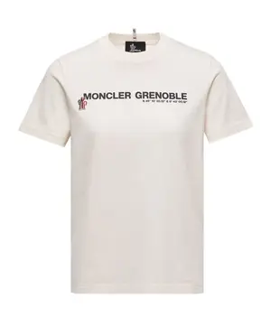 Moncler Logo Graphic Crewneck T-shirt - White