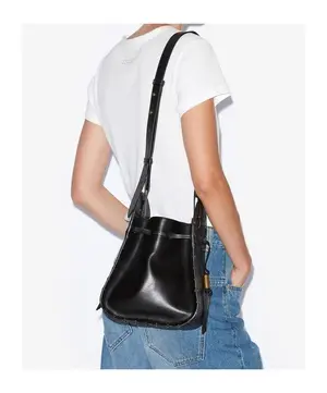 Isabel Marant Étoile Silao Logo Printed Drawstring Crossbody Bag