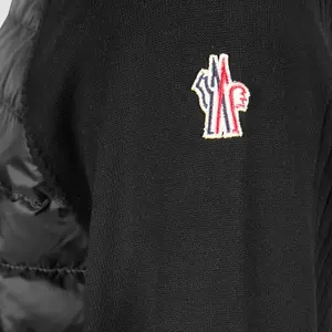Moncler Tricot Quilted Cardigan With Zip Closure