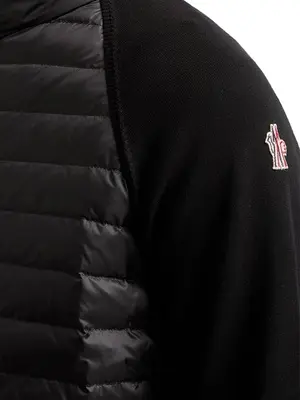 Moncler Tricot Quilted Cardigan With Zip Closure