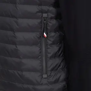 Moncler Tricot Quilted Cardigan With Zip Closure