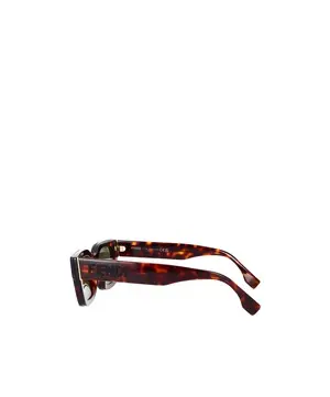 Fendi Rectangular Sunglasses With Logo Detail - Green