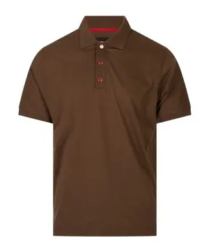 Kiton Short-sleeve Polo Shirt - Brown