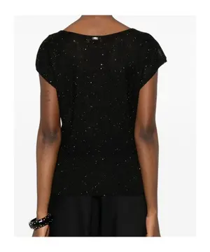 Herno Sequin Embellished Short-sleeved Jumper