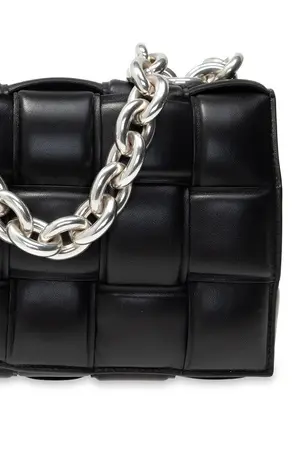 Bottega Veneta Chain Cassette Shoulder Bag - Black