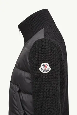 Moncler Logo Patch Panelled Jacket - Black