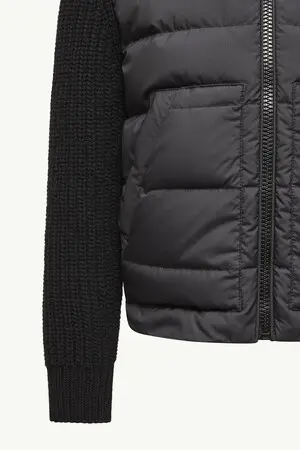 Moncler Logo Patch Panelled Jacket - Black
