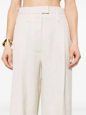 Philosophy Di Lorenzo Serafini Slub Pleated Straight Trousers
