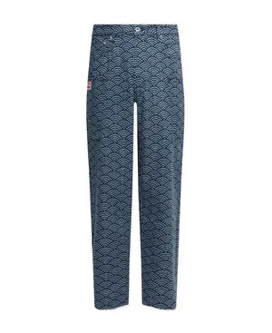 Kenzo All-over Patterned Wide-leg Jeans