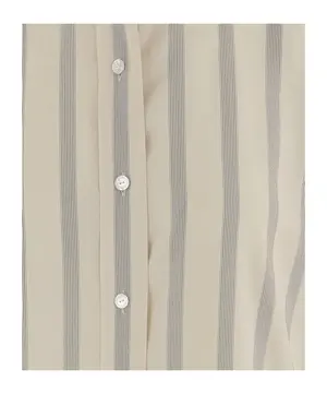 THE ROW Falco Striped Shirt - Nude