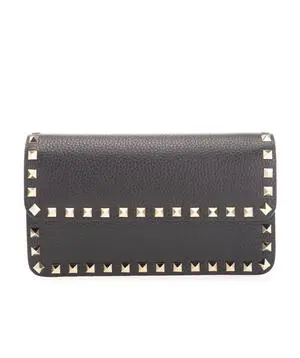 Valentino Garavani Rockstud Foldover Top Crossbody Bag - Black