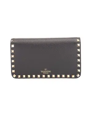 Valentino Garavani Rockstud Foldover Top Crossbody Bag - Black
