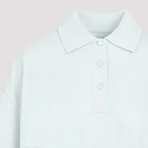 Bottega Veneta Cropped Polo Shirt With "bv" Embroidery