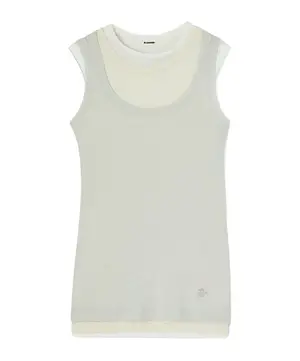 JIL SANDER Layered Tank Top - White