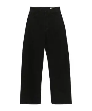 LEMAIRE High-waisted Wide-leg Jeans - Black