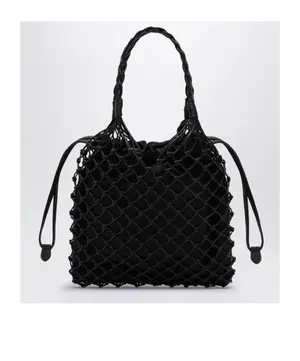 Moschino Woven Handle Drawstring Bag