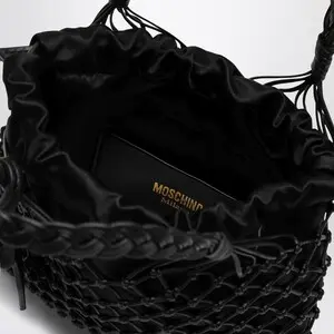 Moschino Woven Handle Drawstring Bag