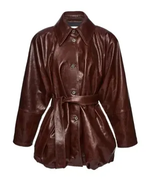 Women's Leather Bubble Sleeve Jackets