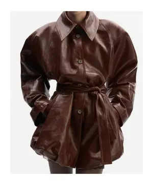 Magda Butrym Bubble Hemline Leather Jacket