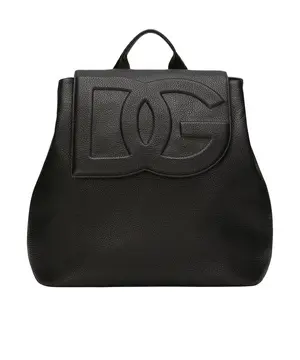 Dolce & Gabbana Logo Embossed Backpack - Black