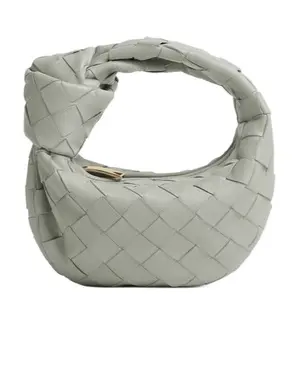 Bottega Veneta Intrecciato Zipper Handbag - Gray