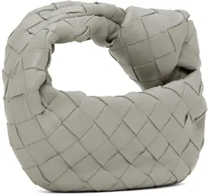 Bottega Veneta Intrecciato Zipper Handbag - Gray