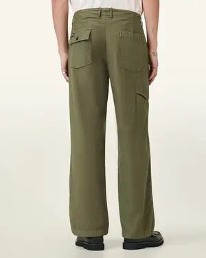 ALLSAINTS Logo Patch Straight-leg Trousers