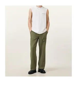 ALLSAINTS Logo Patch Straight-leg Trousers