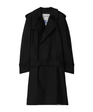 Burberry Double-breasted Belted Trench Coat - Black