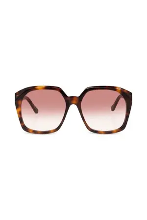 Chloé Salome Oversized Frame Sunglasses - Brown