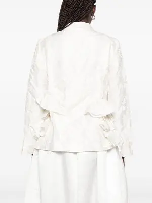 Comme Des Garçons Long-sleeved Suit Jacket With Bow Detail