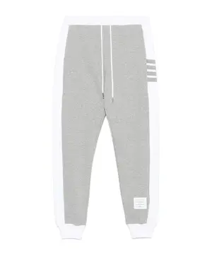 Thom Browne Mid-rise Jersey Track Trousers - Light Grey