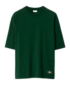 Burberry Ekd Logo-patch Crewneck T-shirt - Ivy