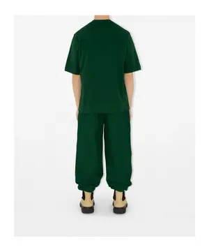 Burberry Ekd Logo-patch Crewneck T-shirt - Ivy