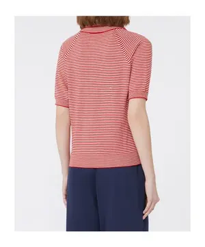 Max Mara Striped Cotton Yarn Polo Shirt