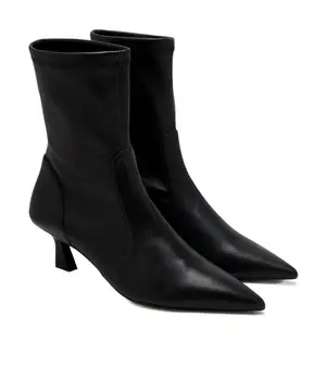 STUART WEITZMAN Pointed Toe Stiletto Ankle Boots - Black