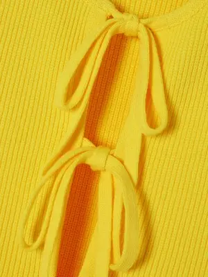 J.W.ANDERSON Bow Detail Ribbed Tank Top - Yellow